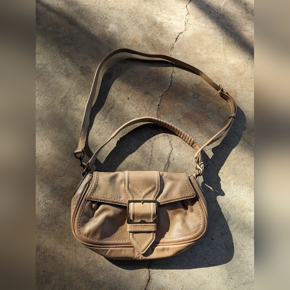 Frye | Bags | Frye Buckle Mini Crossbody Brown Leather Shoulder Saddle ...